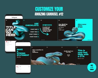 10 Slide Fully Customizable Instagram Carousel - Etsy