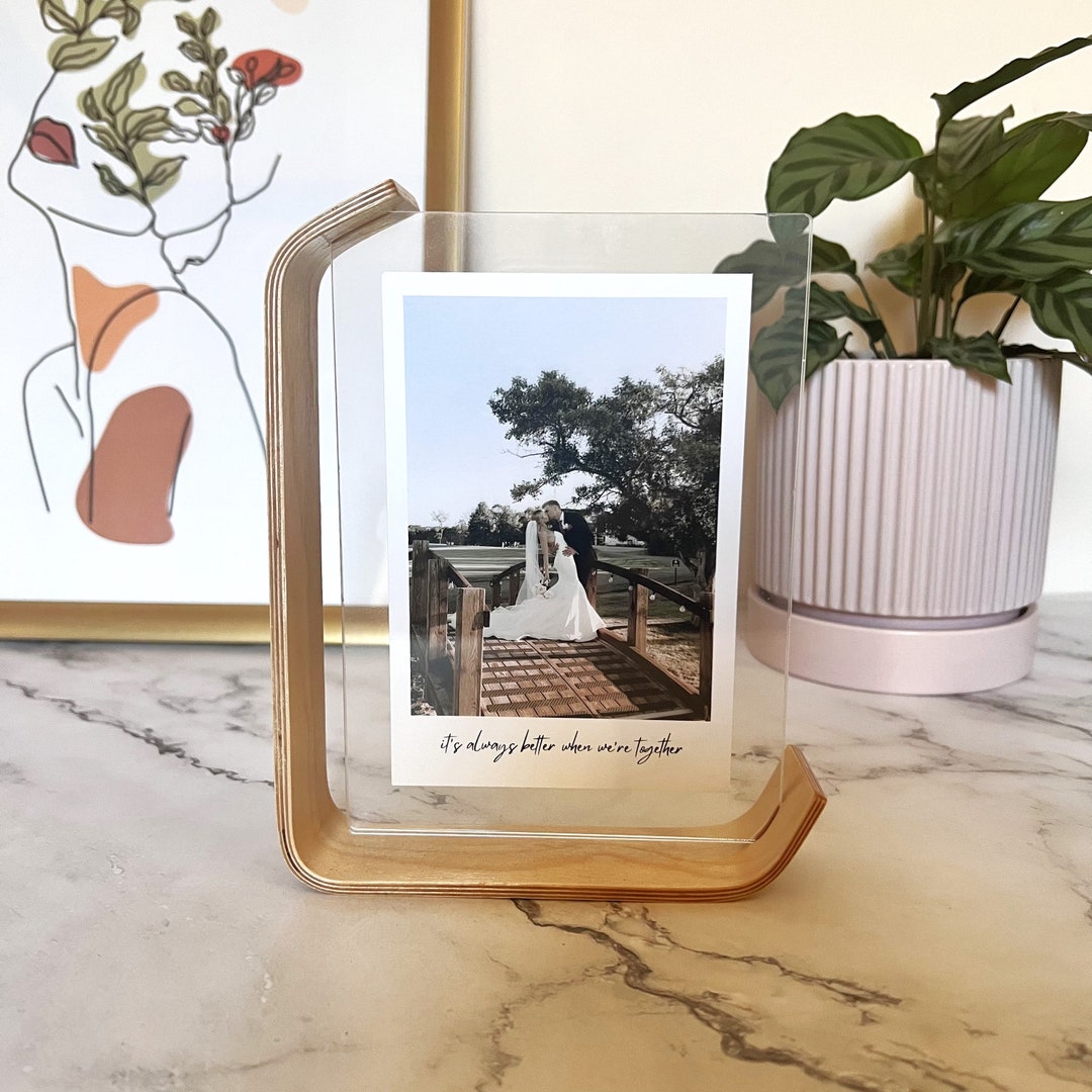 Wooden Photo Frame, Personalised Photo Gift, Nordic Decor - Etsy