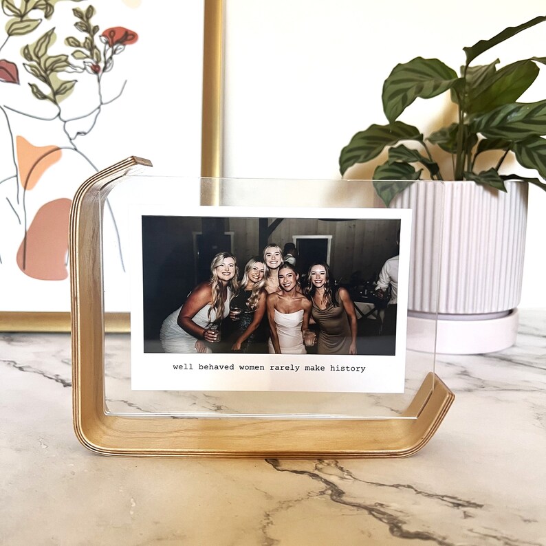 Wooden Photo Frame, Personalised Photo Gift, Nordic Decor - Etsy