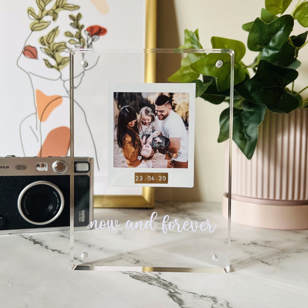 Personalised Acrylic Photo Frame, Custom Polaroid Print Gift - Etsy