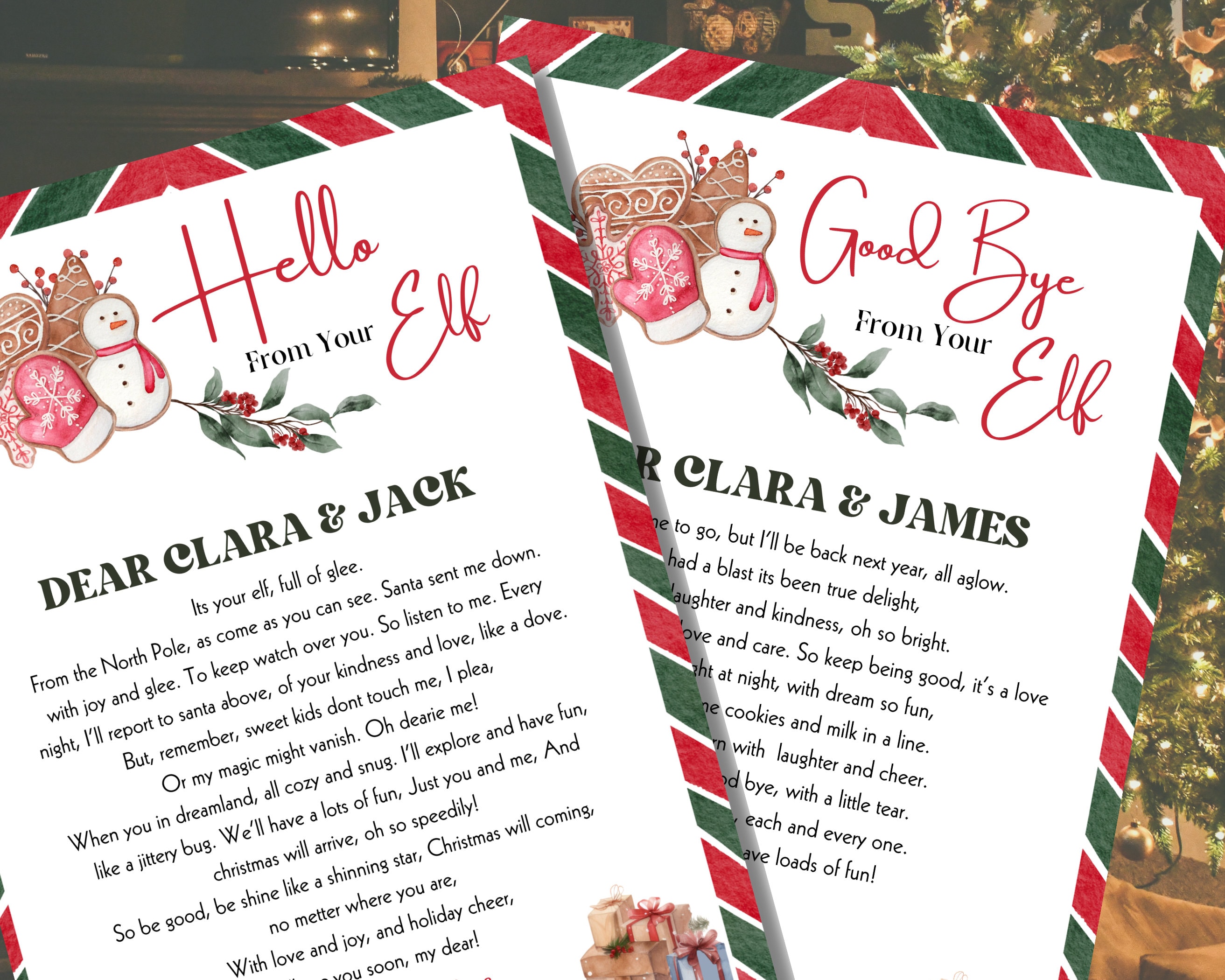 Editable Elf Letter Hello Letter Elf Goodbye Elf Letter Editable ...