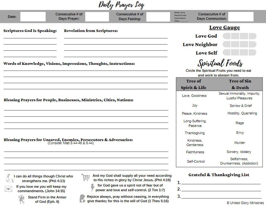 Daily Prayer Journal Template - Etsy