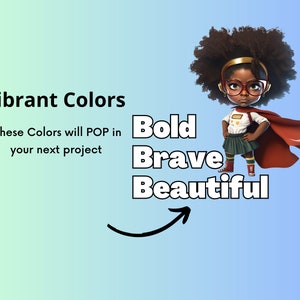 Bold Brave Beautiful Black Girl Superhero | Strong Black Girl Power ...