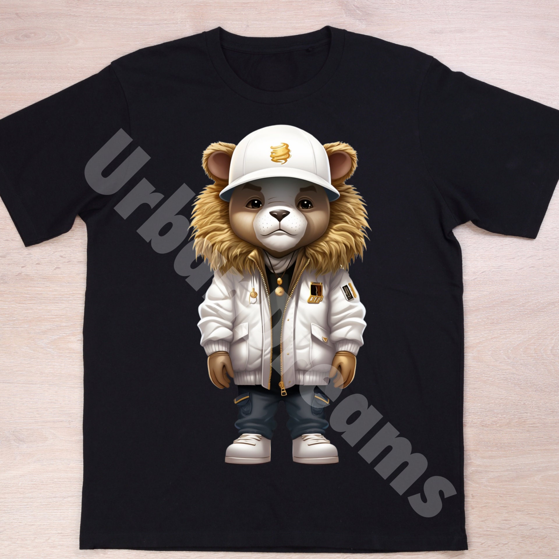 Urban Teddy Bear Png. Detailed Colorful Png Design. Shirts and ...