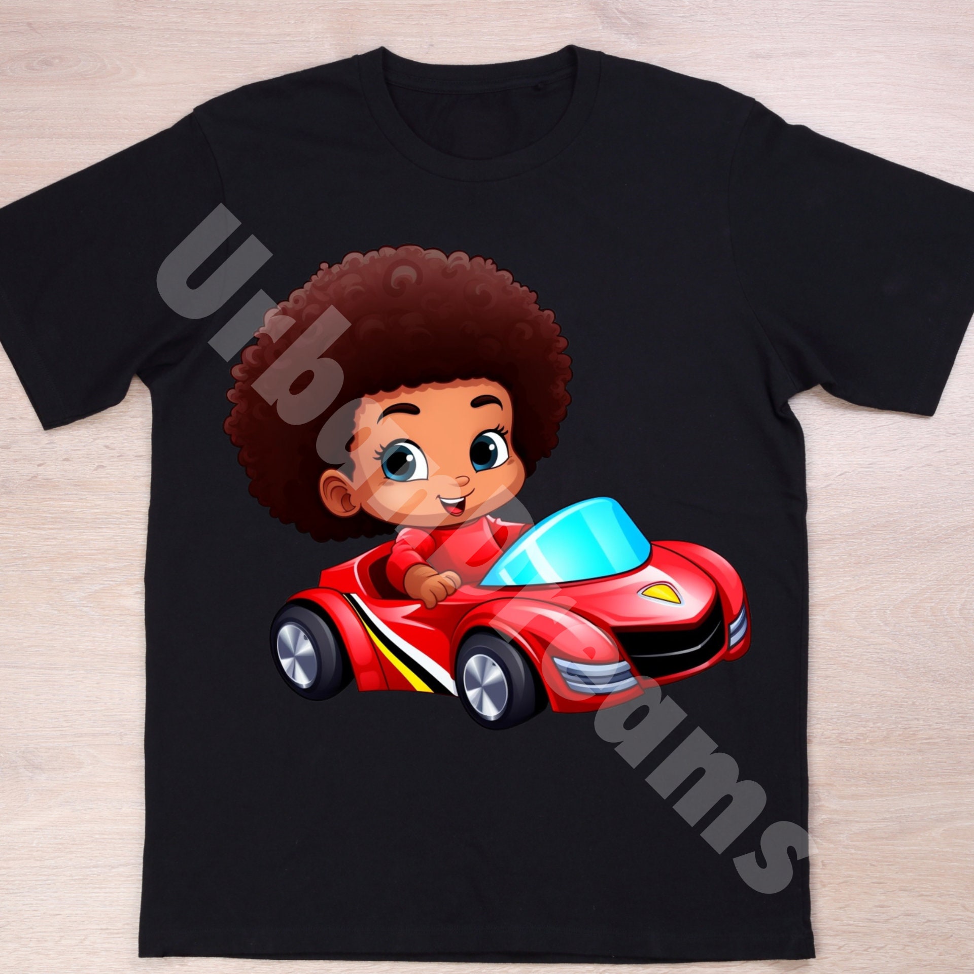 Cute Little Black Baby Boy Driving a Race Car PNG Clipart, Black Kids ...