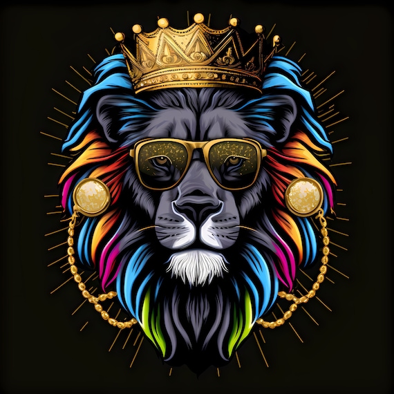 Colorful Lion Artwork