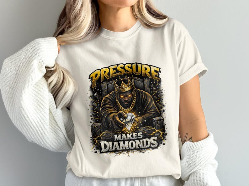 Pressure Makes Diamonds Digital, King PNG Digital, Motivational Quote ...