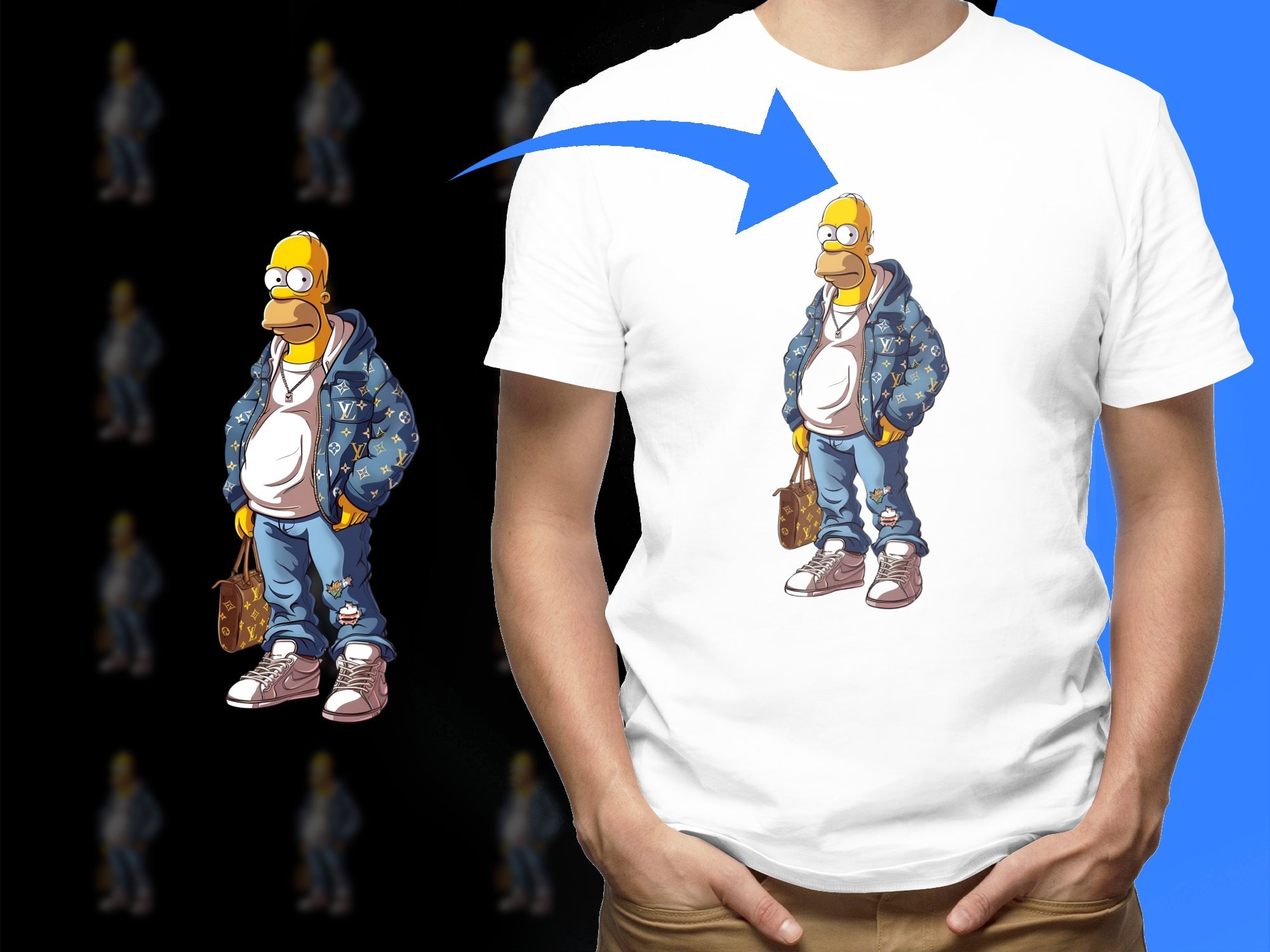 Stylish Cartoon Character in Designer Outfit Digital Art, Trendy ...