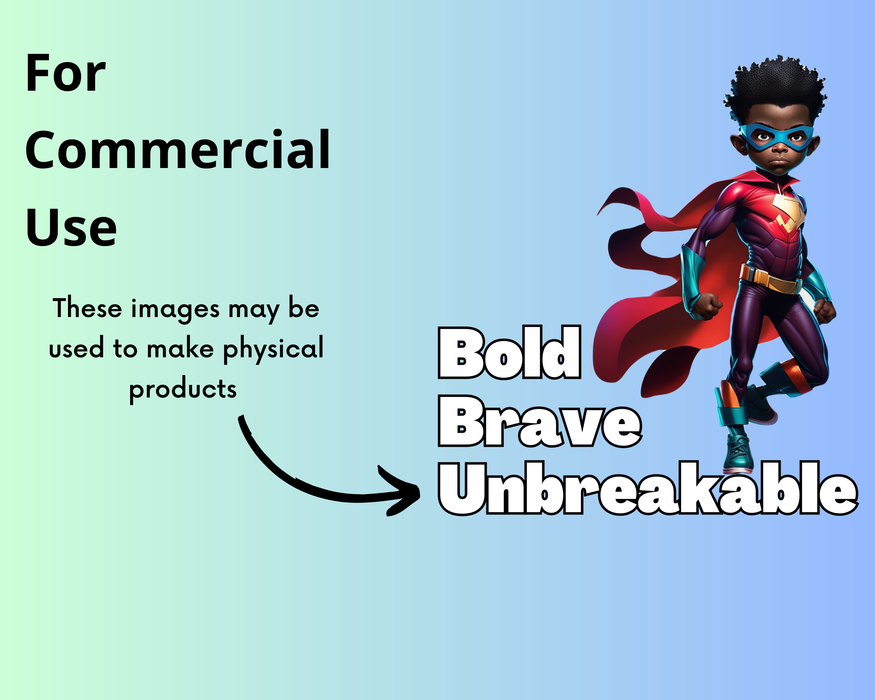 Bold Brave Unbreakable Black Boy Superhero | Strong Black Boy Power ...