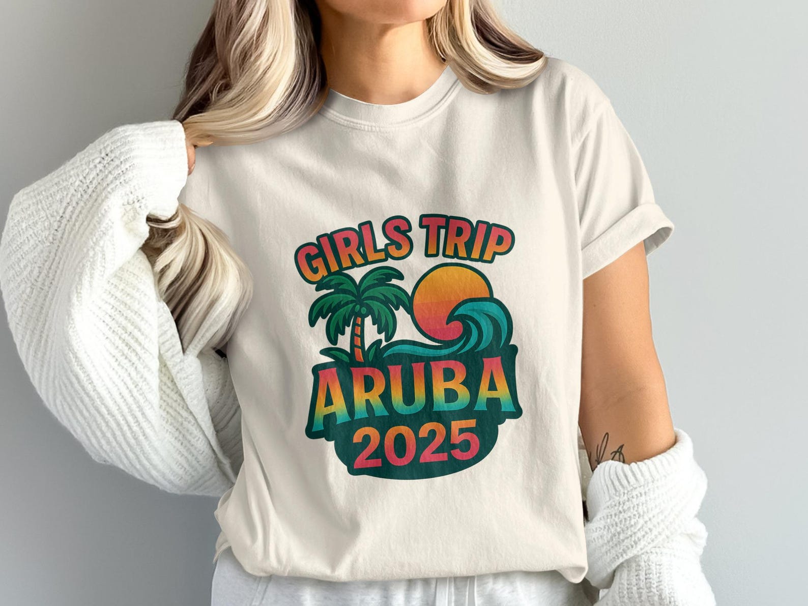 Aruba 2025 Girls Trip Digital Download, Vacation PNG, Tropical Palm ...