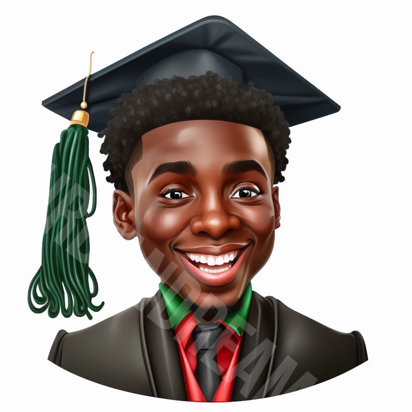 Black Boy Graduation PNG Clipart, Black Male Graduation Clipart, Afro ...