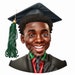 Black Boy Graduation PNG Clipart, Black Male Graduation Clipart, Afro ...