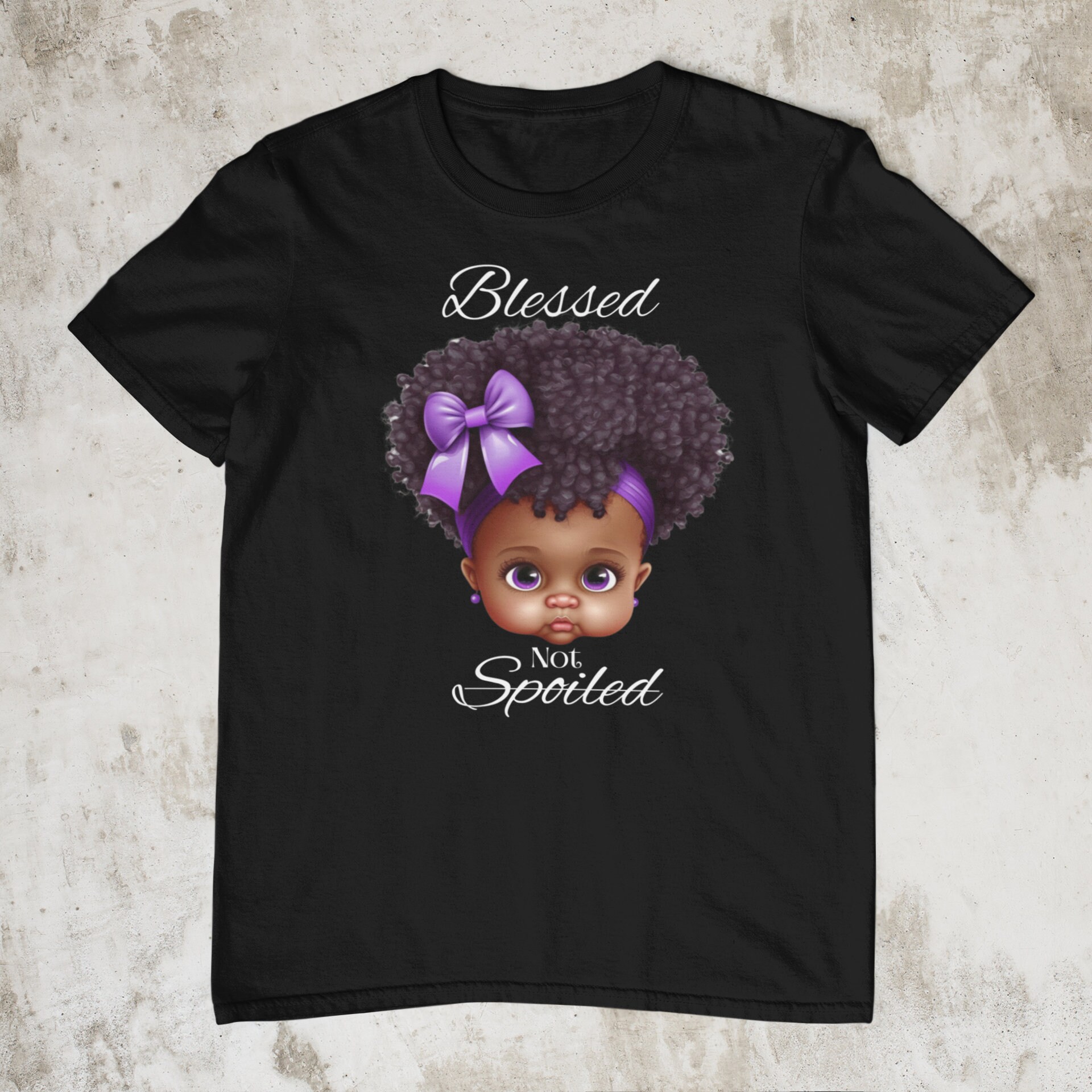 Blessed Black Baby Girl PNG Clipart | Curly Hair Black Princess | Cute ...