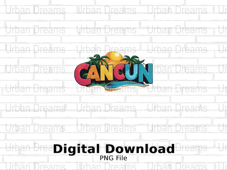Cancun Tropical Sunset PNG Instant Download, Beach Vacation Shirt ...
