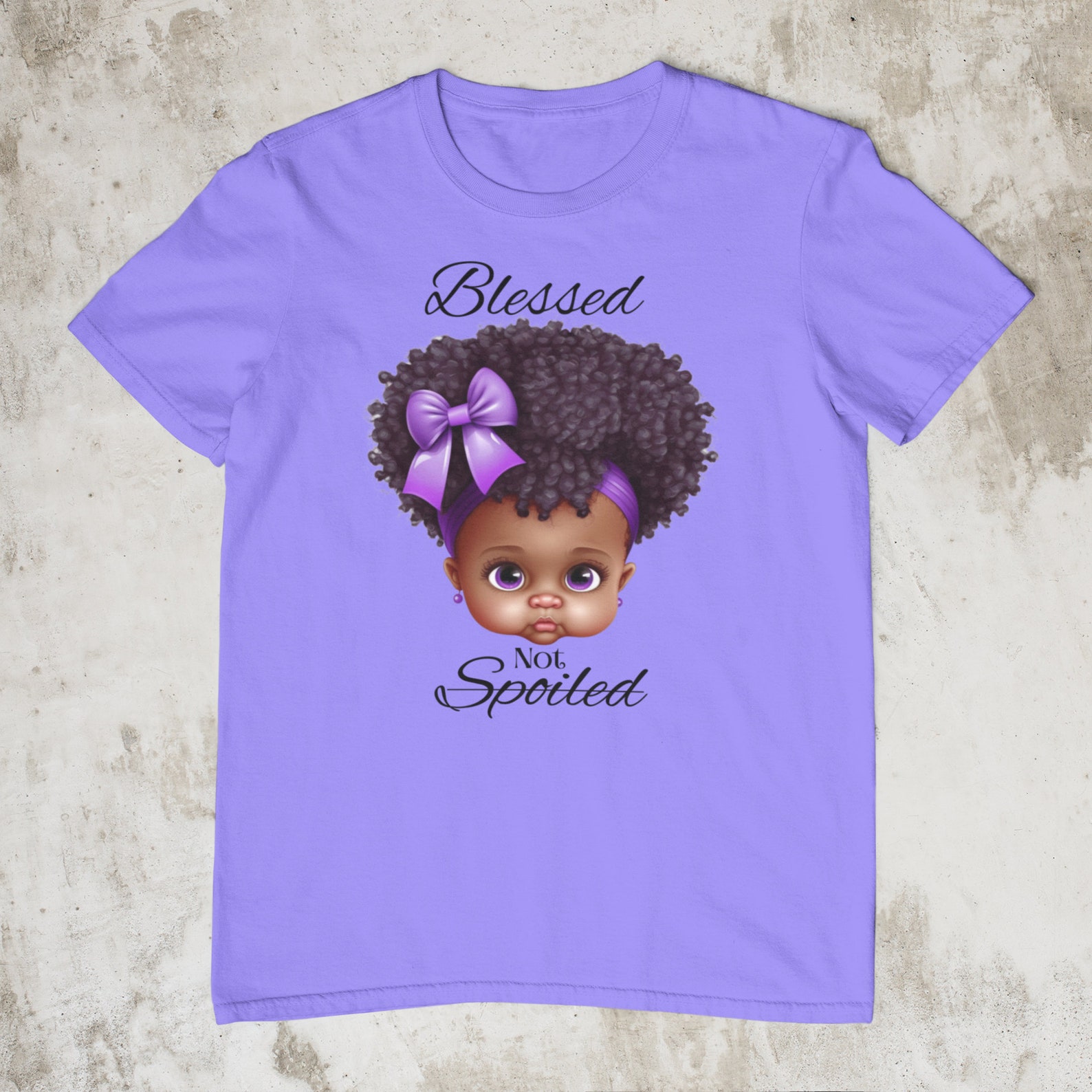 Blessed Black Baby Girl PNG Clipart | Curly Hair Black Princess | Cute ...