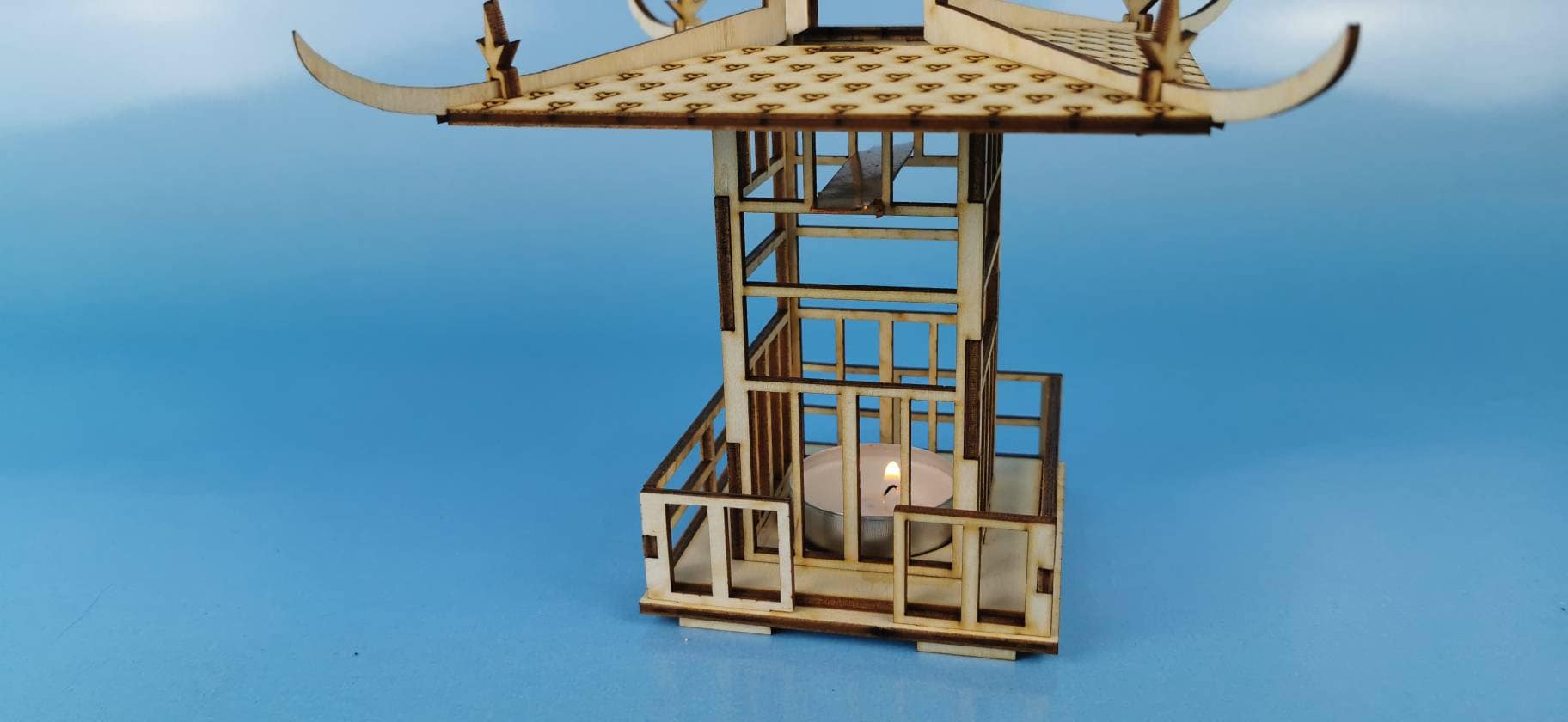 Lantern on Small Candles Laser Cut, Beautiful Pagoda, Laser Cutting ...