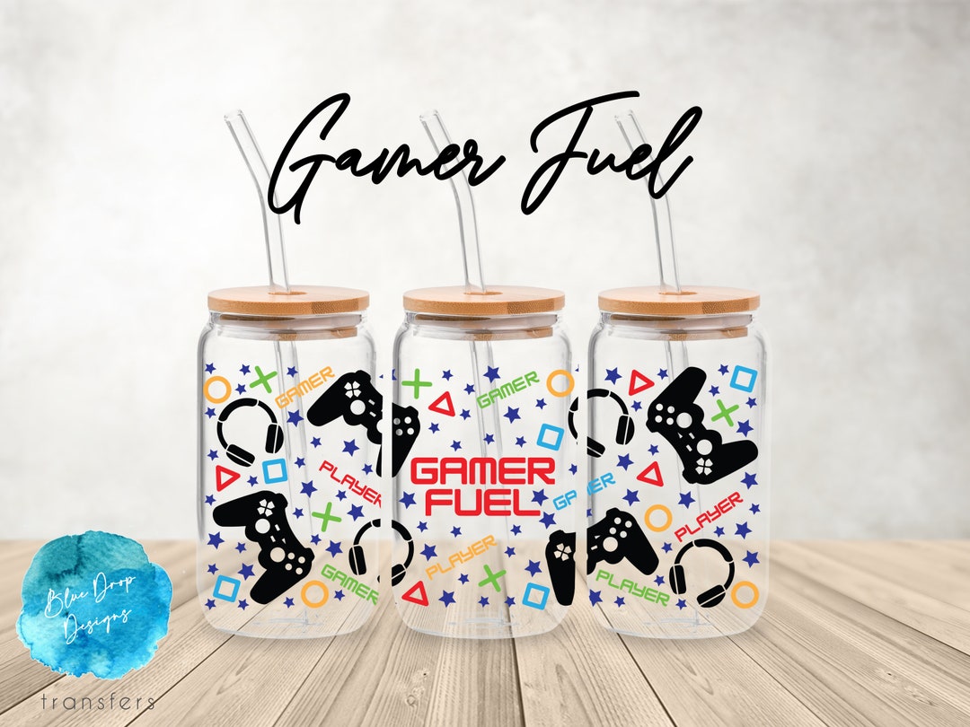 UV DTF Cup Wrap | Gamer Fuel Xbox Playstation Computer Kids | Libbey ...