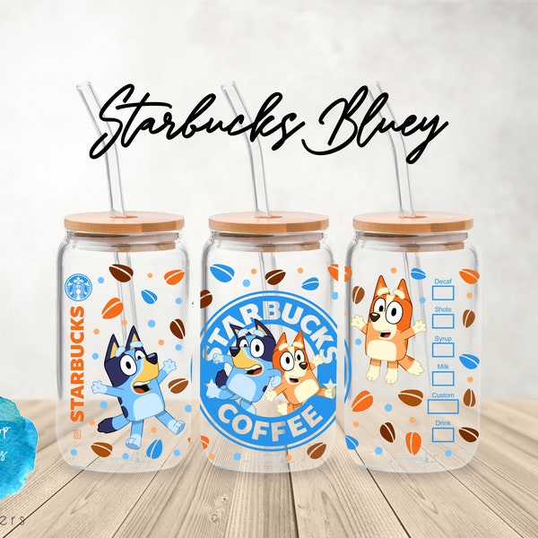 Uv Dtf Cup Wrap Bluey - Etsy