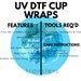 UV DTF Cup Sticker Decal | Cup Care Instructions | Libbey Glass Beer ...