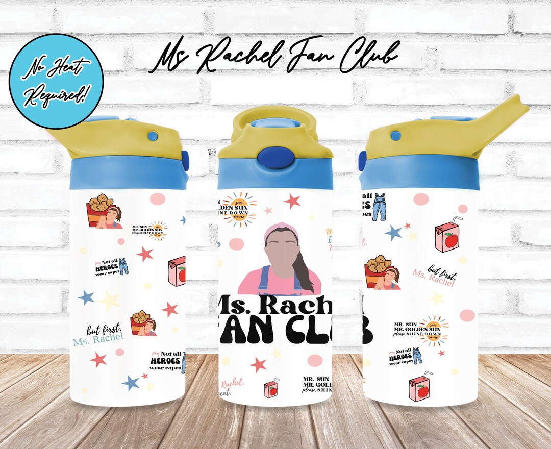 UV DTF Cup Wrap | 12 Oz Kids Sippy Straw Cup | Rachel Fan Club Kids ...