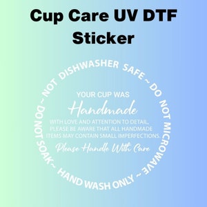 UV DTF Cup Sticker Decal | Cup Care Instructions | Libbey Glass Beer Can Glass 160z | Tumbler ...
