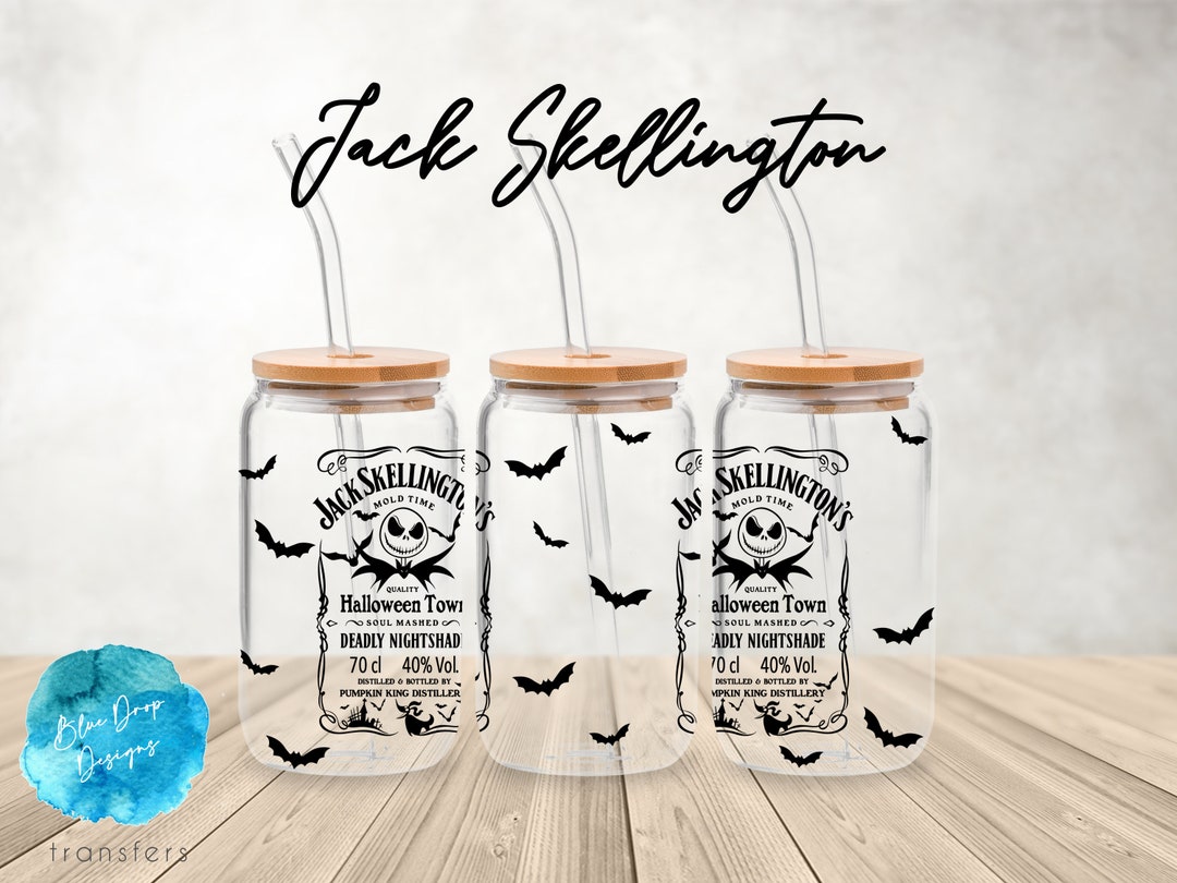 UV DTF Cup Wrap | Horror Spooky Halloween Nightmare Jack Skeleton ...