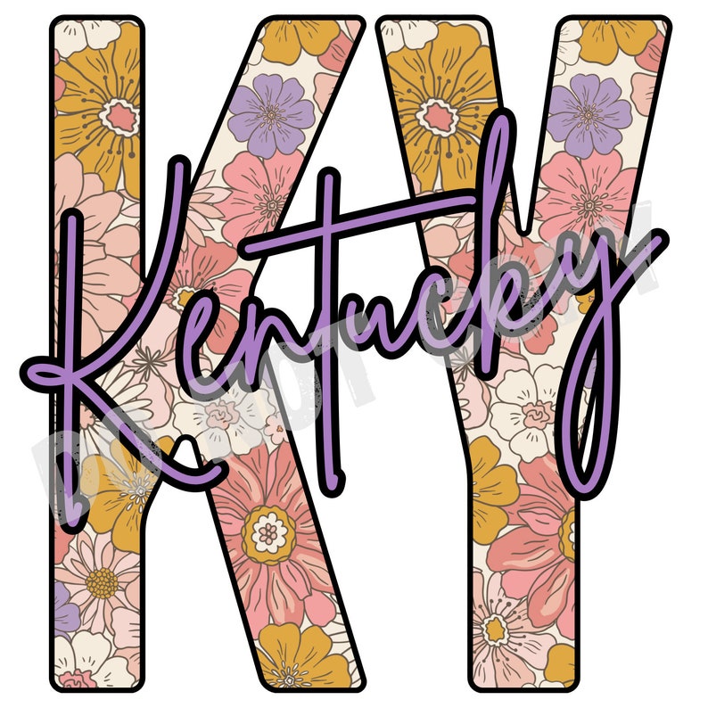 Kentucky Floral PNG / KY PNG - Etsy