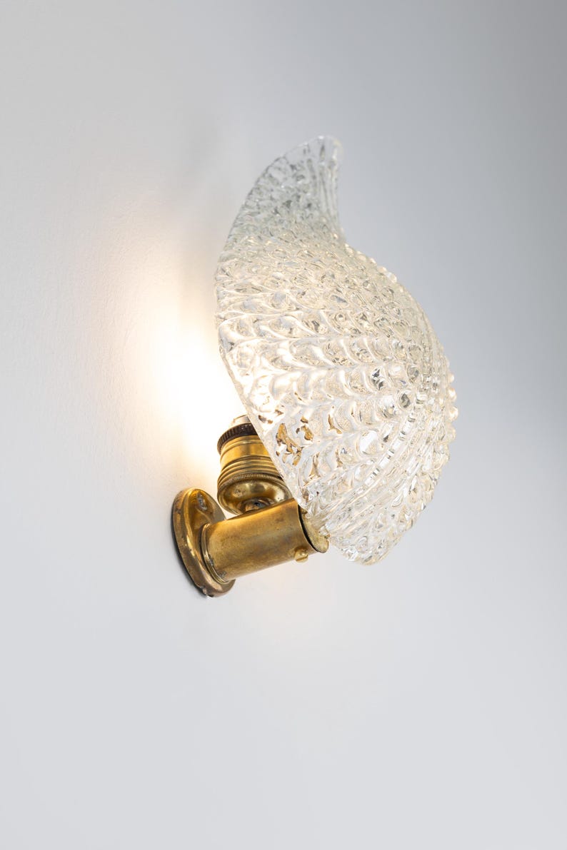 Art Deco Barovier & Toso Murano Glass Wall Lamp 1940s / Vintage Italian Wall Light / Antique ...