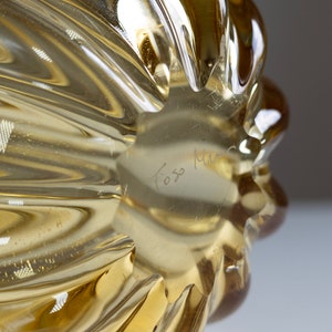Vintage Murano Glass Vase Toso 1970s / Mid Century Yellow Colored ...