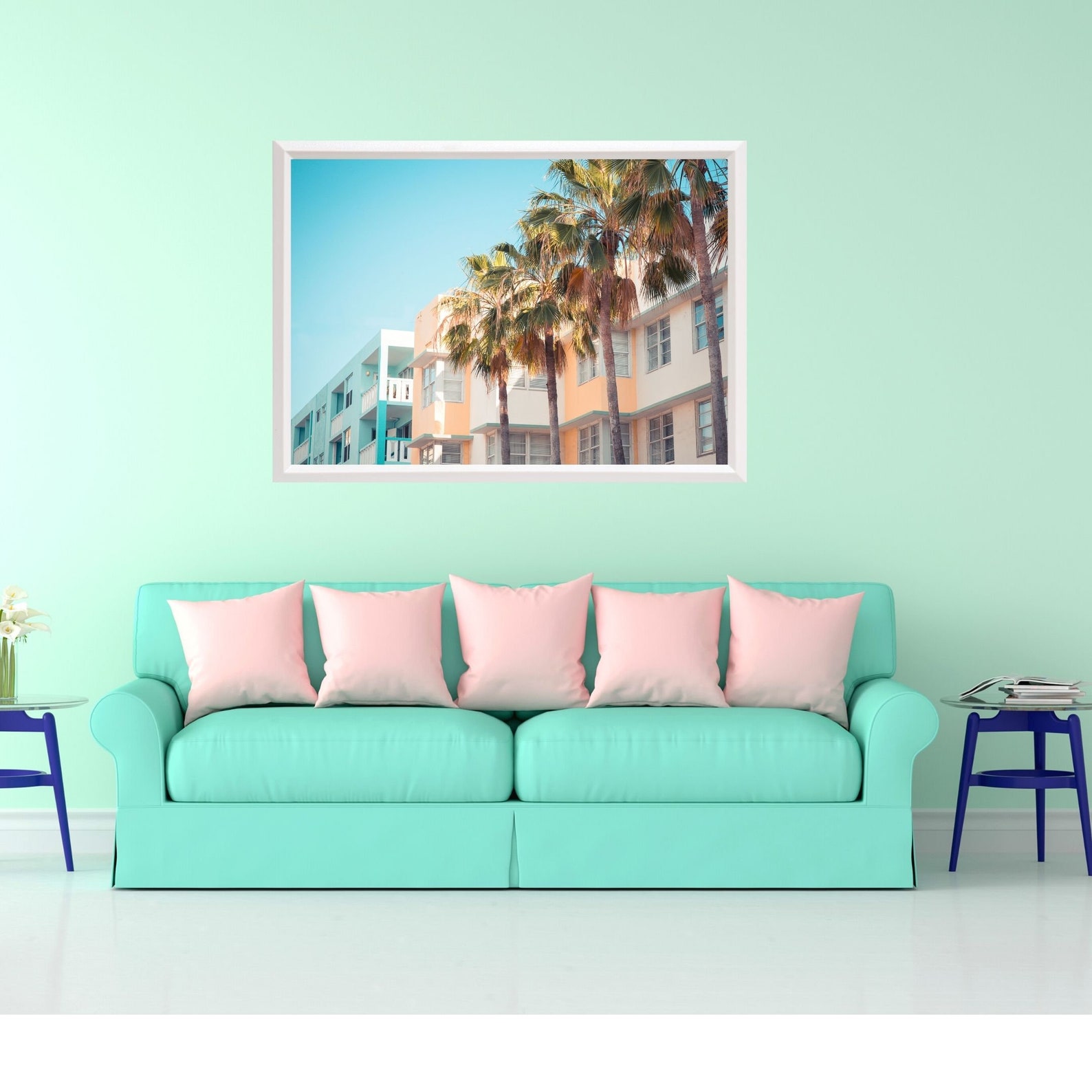 Miami Colors South Beach Architecture Vintage, Instant Digital Download ...