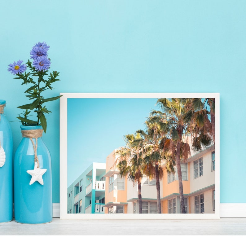 Miami Colors South Beach Architecture Vintage, Instant Digital Download ...