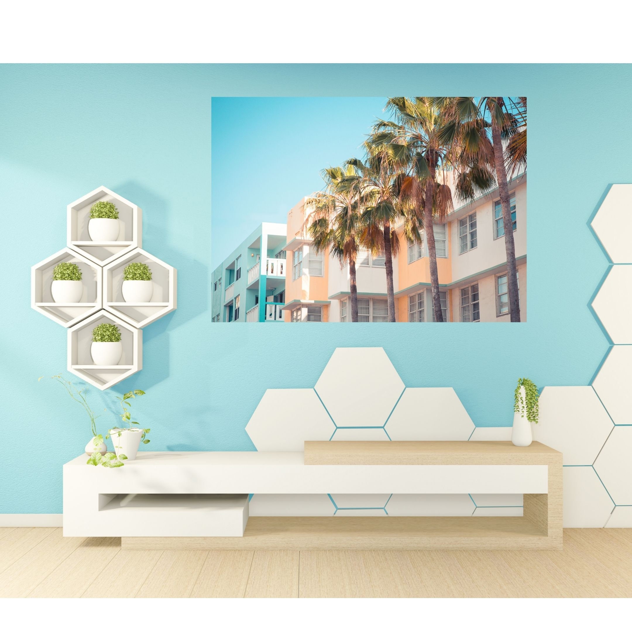 Miami Colors South Beach Architecture Vintage, Instant Digital Download ...