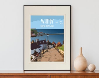 Whitby Enchanting by Day and Night // Art Print A3 & A4 Print Travel ...