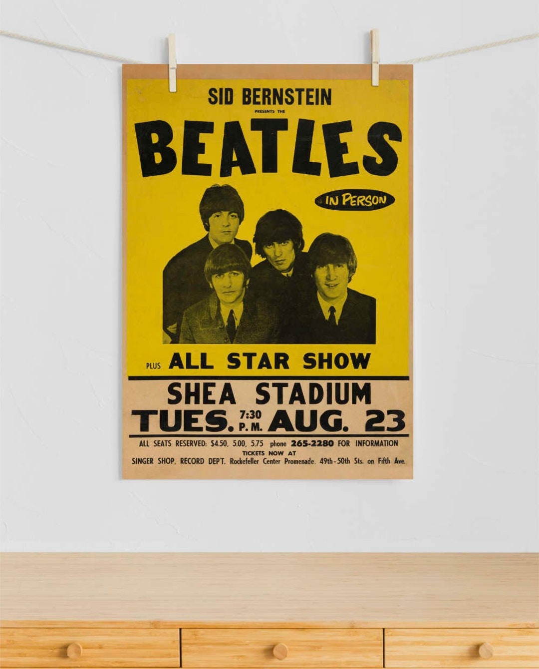 Beatles Shea Stadium Poster Print - Etsy UK