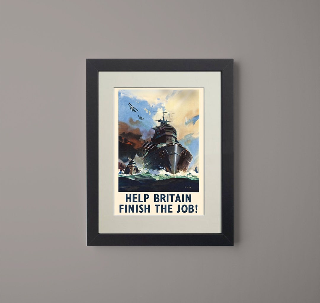 Royal Navy Warships Poster: Vintage Military Art Print - Etsy UK