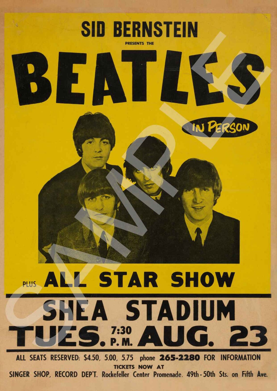 Beatles Shea Stadium Poster Print - Etsy UK