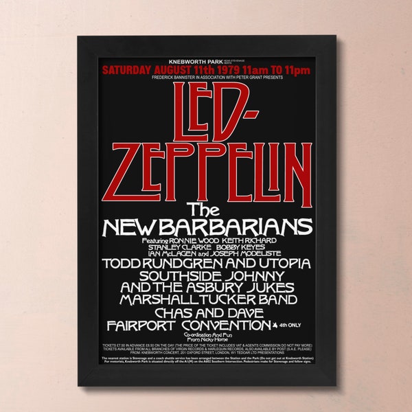 Led Zeppelin Print - Etsy UK