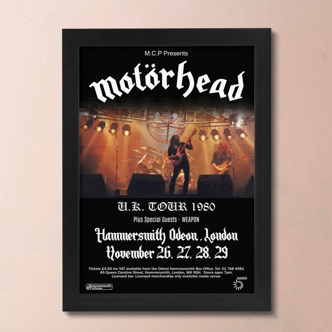 Motorhead Hammersmith Odeon Poster Print: 1980 UK Tour - Etsy