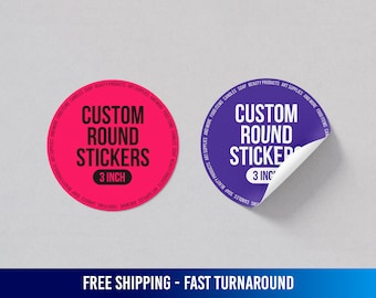 3 Inch Stickers, Great Quality Round Decals. Circle Labels. 3 Inch ...