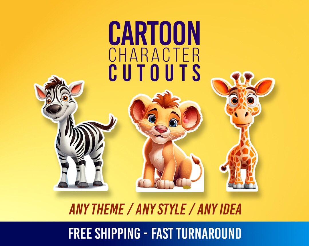 Character Cutouts, Custom Cutouts, Cartoons Cut Outs, and Party Signs ...