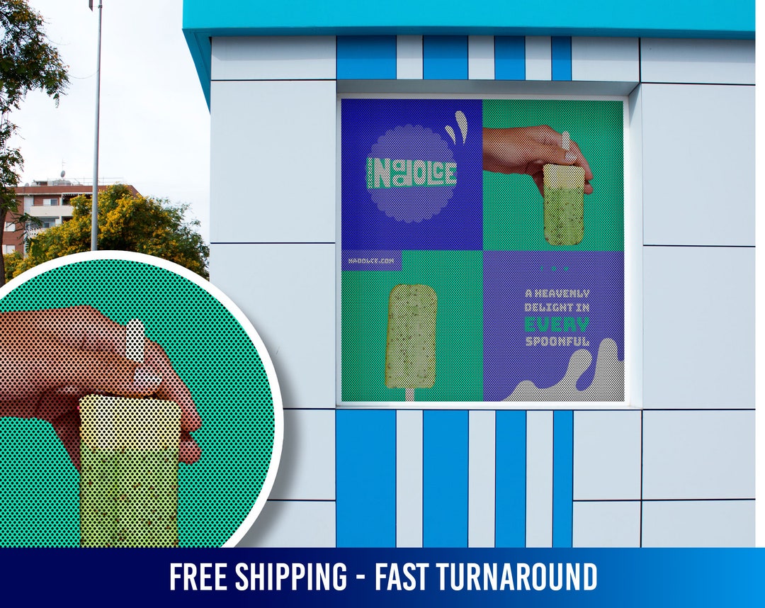 Perforated Vinyl, One Way Vision, Window Adhesive Vinyl - Etsy