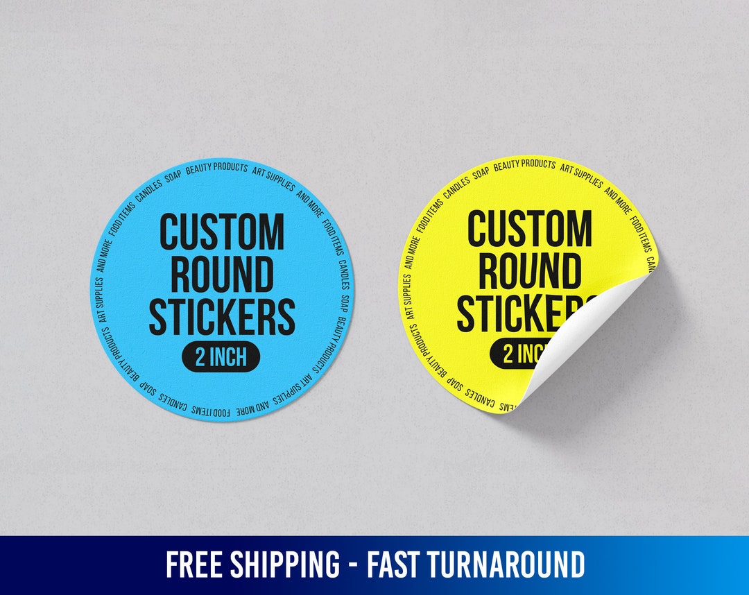 2 Inch Stickers, Great Quality Circle Decals. Circle Labels. 2 Inch ...