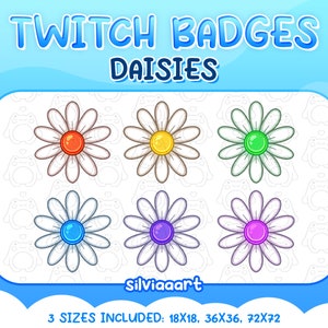 Twitch Daisy Flower Emote - Badges - Streamer - Channel Point ...