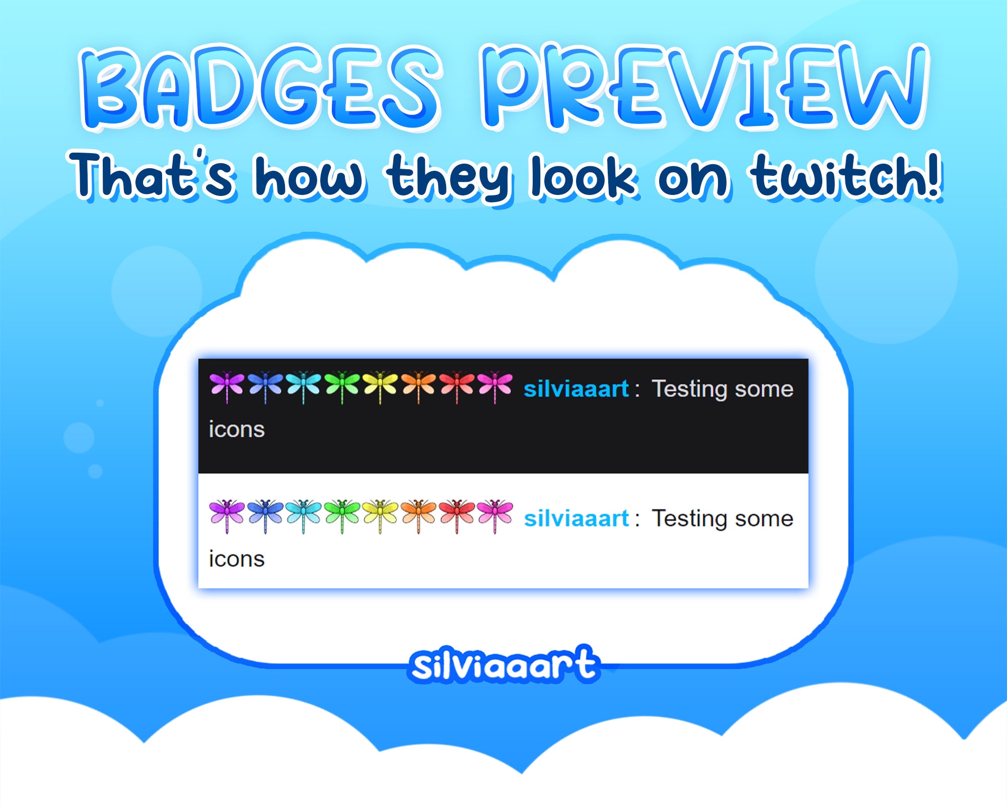 Twitch Dragonfly Dragonflies Emote - Badges - Streamer - Channel Point ...