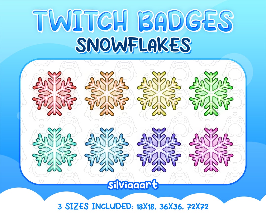Twitch Snowflake Snow Emote - Badges - Streamer - Channel Point ...