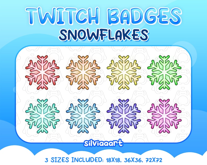Twitch Snowflake Snow Emote Badges Streamer Channel - Etsy