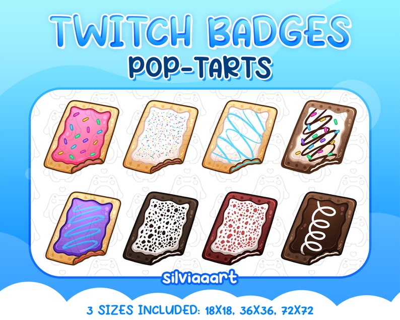 Twitch Poptarts Pop-tarts Emote - Badges - Streamer - Channel Point ...