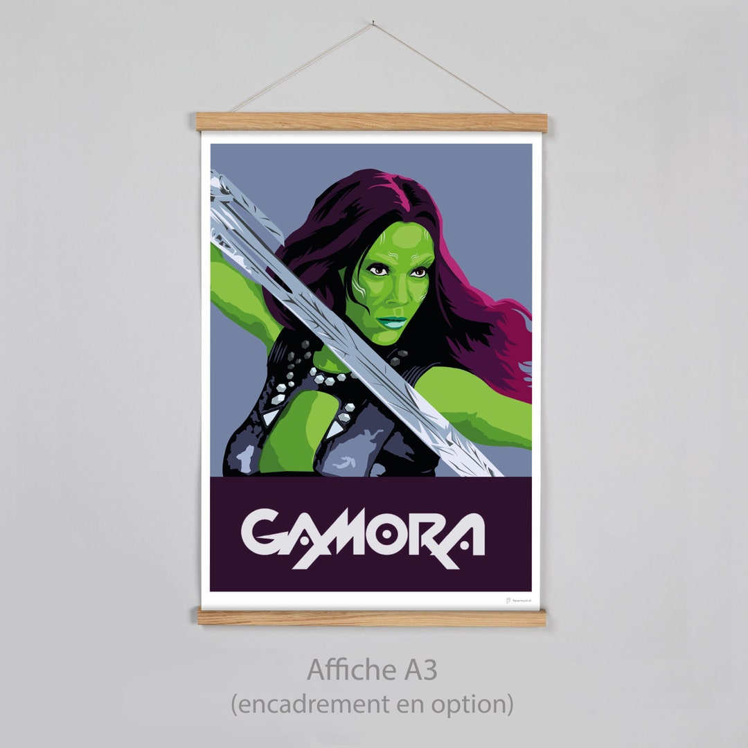 Poster Inspired Poster Gamora Guardians of the Galaxy Handmade - Etsy