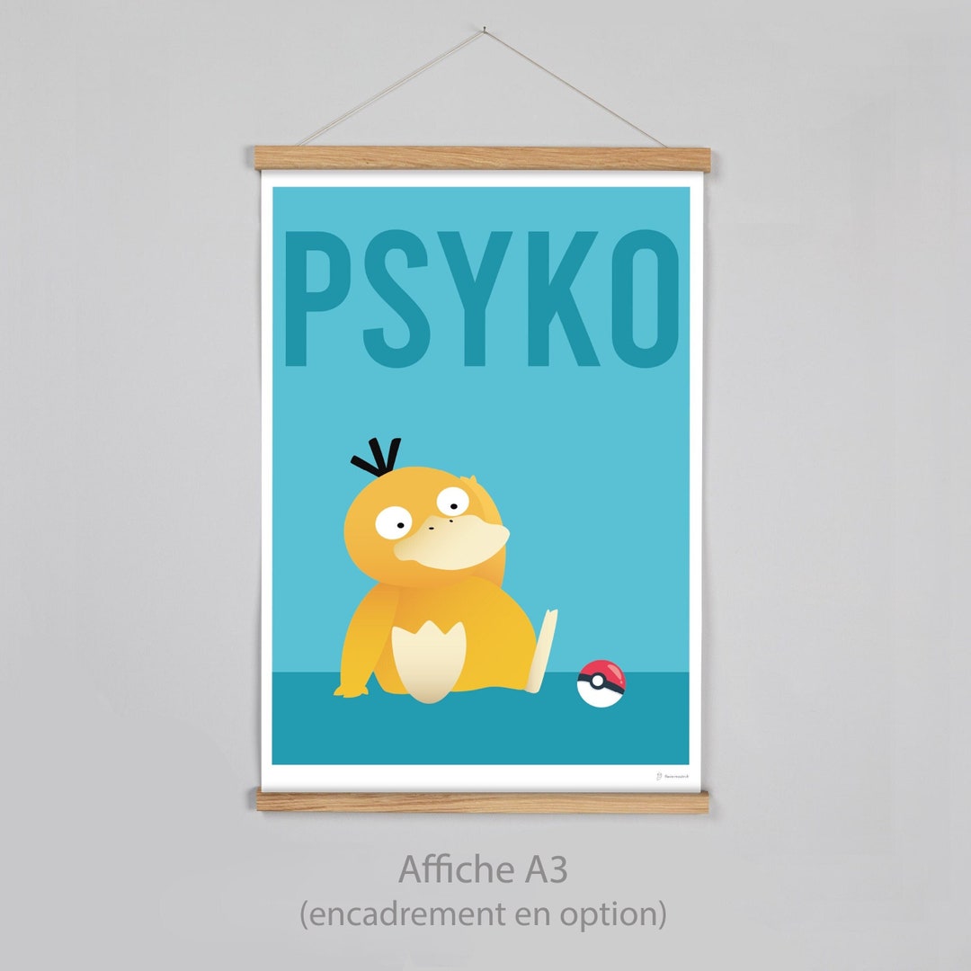 Poster Minimalist Pokemon Inspired Poster Psyduck Psyduck Pokemon ...