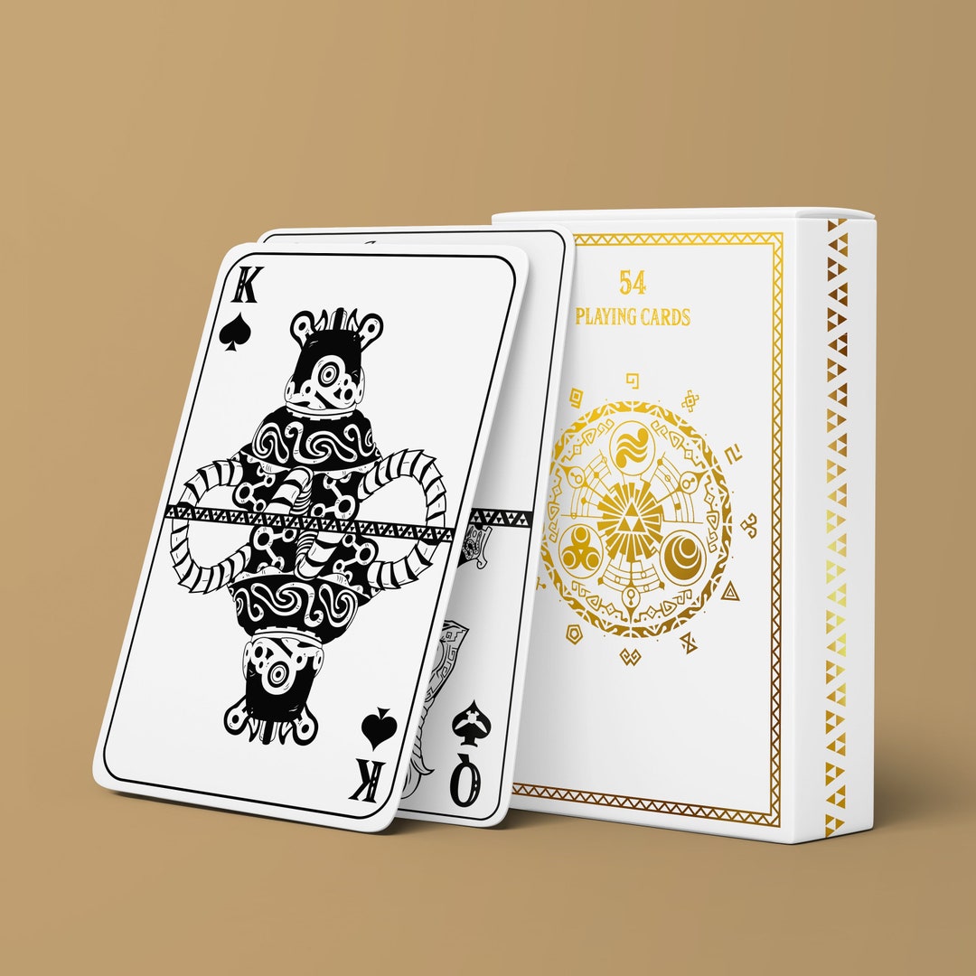 Deck of 54 Playing Cards Inspired by the Legend of Zelda Creatures Gold ...